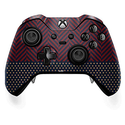 Skinit Decal Gaming Skin Compatible with Xbox One Elite Controller - Originally Designed Blocked Polka Dot Chevron Design