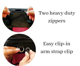 LipStick Tools 18-Inch Multi-Purpose Zip-Top Pink Storage Wide Mouth Tool Bag Organizer. Great for Home Improvement/Contractors Tools. Heavy Duty Storage Pockets and Shoulder Strap.