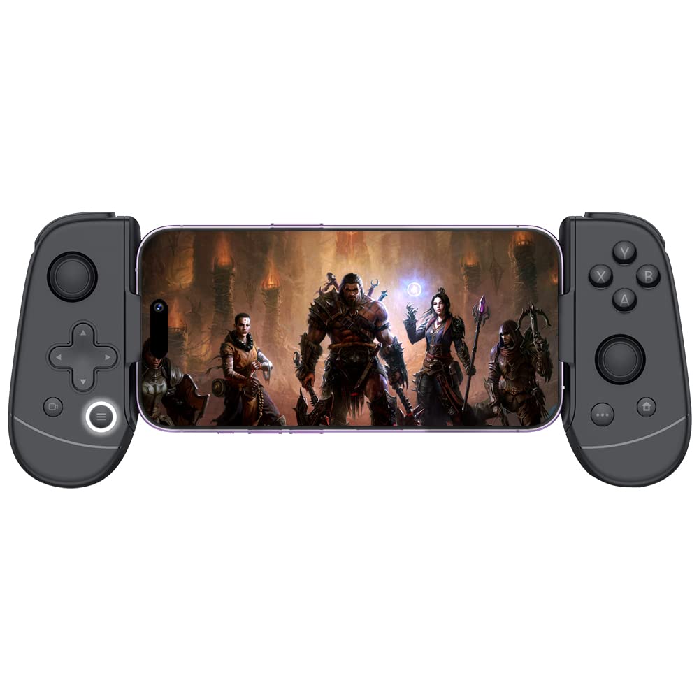 leadjoy M1B Phone Game Controller for iPhone, Mobile Gaming Controller with Pass-through Charging, Play Xbox, GeForceNOW, COD, Diablo, Genshin Impact and more