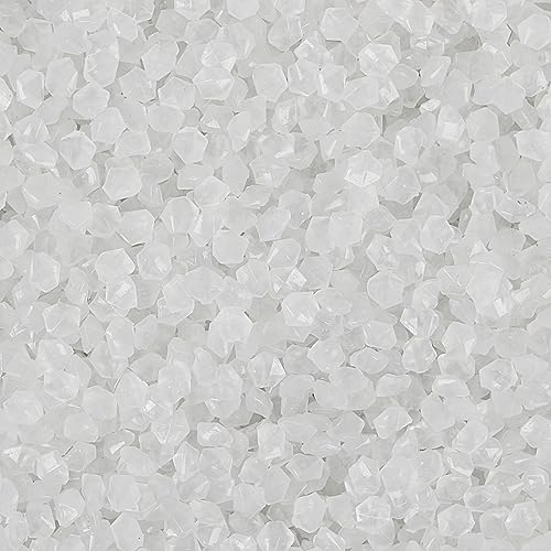 Oubest Glow in The Dark Rocks Outdoor Decorations 17.6oz Glowing Gravel Small Pebbles Decor for Garden Fish Tank Aquarium Planter Walkway - White