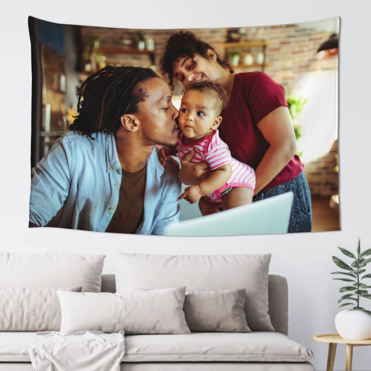 JINJUREN Custom Tapestry Upload Images Banners and Signs Customize For Bedroom 60 * 40 inch Horizontal