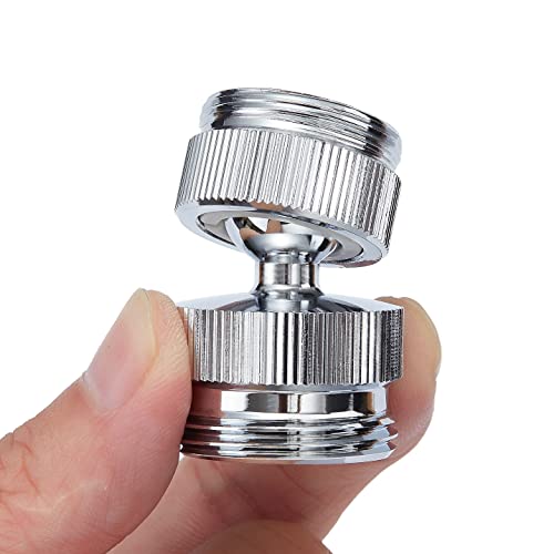 LitartPRO Lead-Free Swivel Faucet Adapter Kit, 15/16" or 55/64" x 3/4" Garden Hose Adapter for Male to Male & Female to Male - Chrome Finished