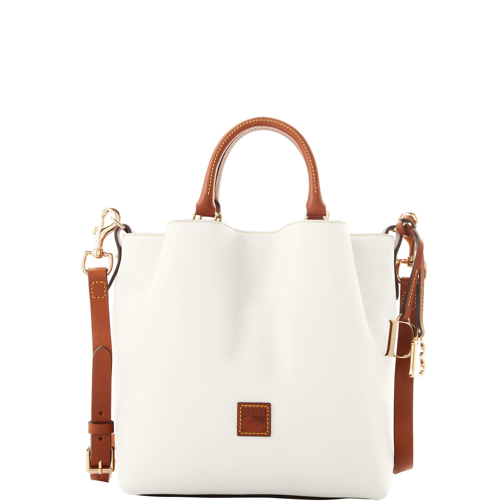 Dooney & Bourke Handbag, Pebble Grain Small Barlow Satchel - White