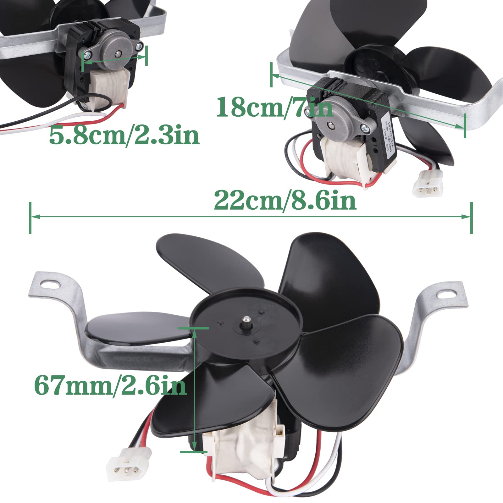 97012248 Range Hood Fan Motor Replacement for AP4527731,99080492,99080533,99080363,99080410,1172615,97005161,Compatible with Kenmore & Broan