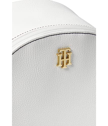 Tommy Hilfiger Adrienne II Small Dome Backpack Pebble PVC White Greige One Size