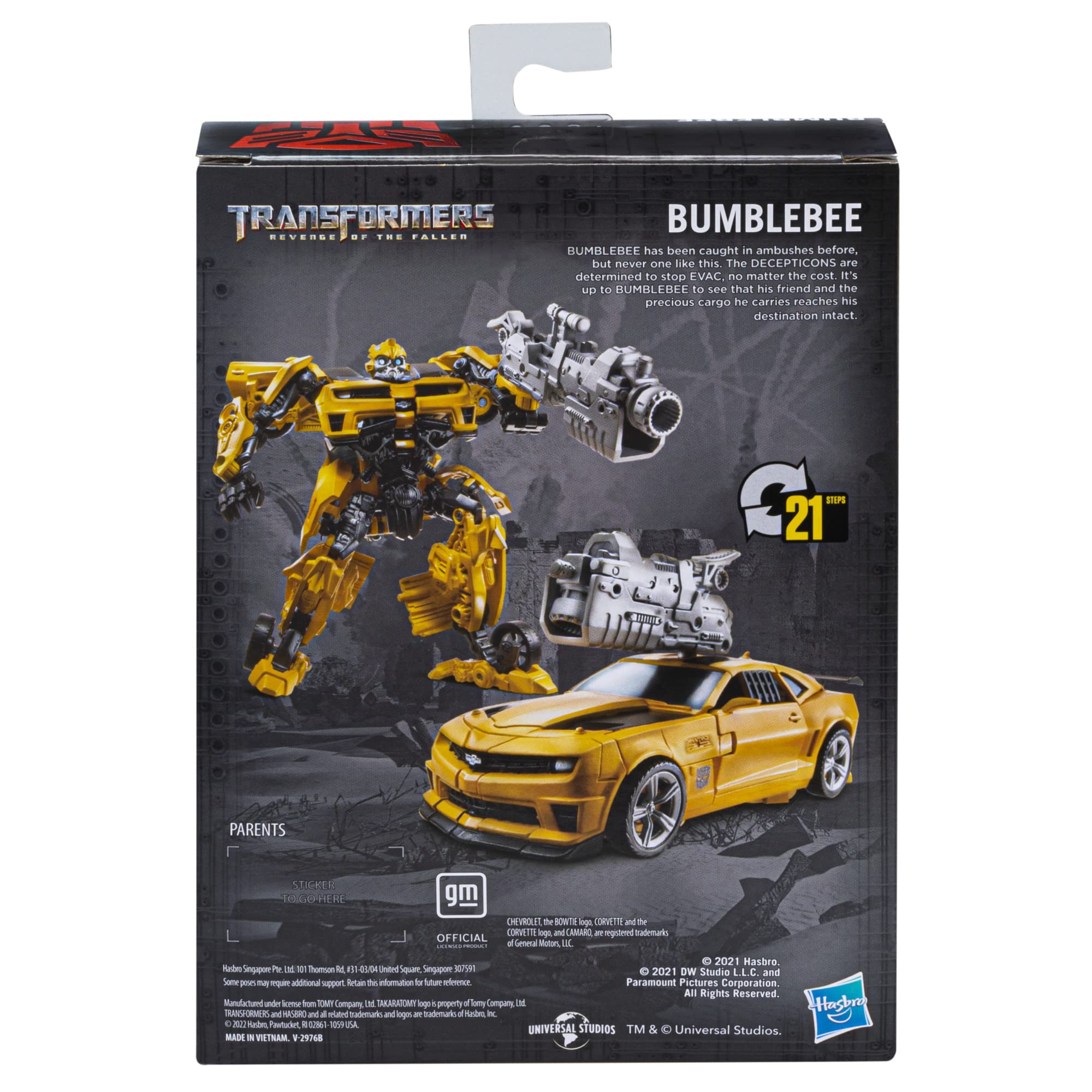 Transformers Toys Deluxe Class Universal Studios The Ride - 3D Bumblebee Action Figure - Ages 5 and Up, 4.5-inch