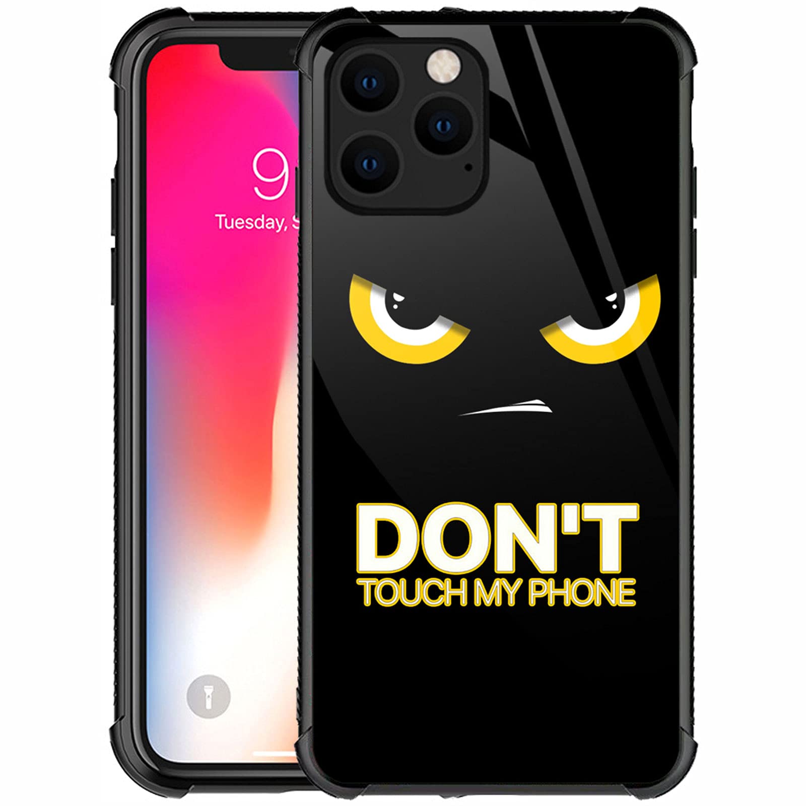 CARLOCA Compatible with iPhone 13 Mini Case,Angry Dont Touch My Phone Pattern Design for Girl Boy Shockproof Anti-Scratch Case for iPhone 13 Mini