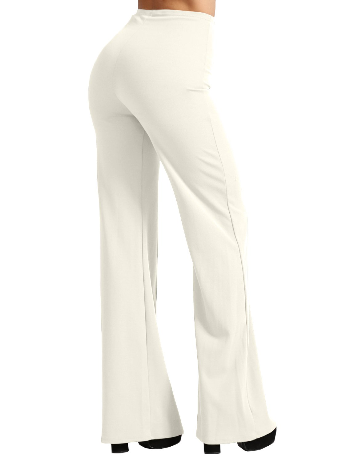 J. LOVNY Womens Sailor Bell Bottom High Waist Long Pants Made in USA S-3XL Ivory