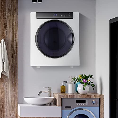 PETSITE Portable Clothes Dryer, Electric Compact Laundry Dryer w/ 3 Heating Levels, IHS & ECO Mode, Stainless-Steel Drum, Overheat Protection, 8.8 lbs Capacity, Ideal for Apartment, Home, Dorm, 1400W, White