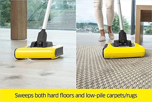 Karcher KB 5 Lightweight Multi-Surface Cordless Electric Floor Sweeper Broom - Ideal for Fur, Hair, Dirt, & Debris - 8.25" Cleaning Width, 30 Minute Runtime
