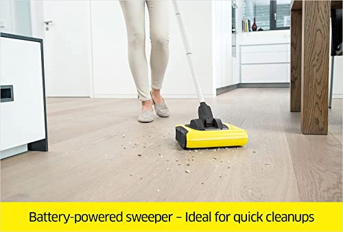 Karcher KB 5 Lightweight Multi-Surface Cordless Electric Floor Sweeper Broom - Ideal for Fur, Hair, Dirt, & Debris - 8.25" Cleaning Width, 30 Minute Runtime