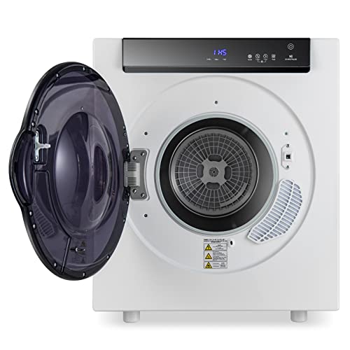 PETSITE Portable Clothes Dryer, Electric Compact Laundry Dryer w/ 3 Heating Levels, IHS & ECO Mode, Stainless-Steel Drum, Overheat Protection, 8.8 lbs Capacity, Ideal for Apartment, Home, Dorm, 1400W, White