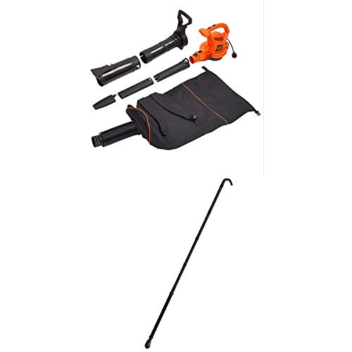 BLACK+DECKER Power Boost Blower/Vacuum with Quick Connect Gutter Cleaner Attachment (BEBL7000 & BZOBL50)