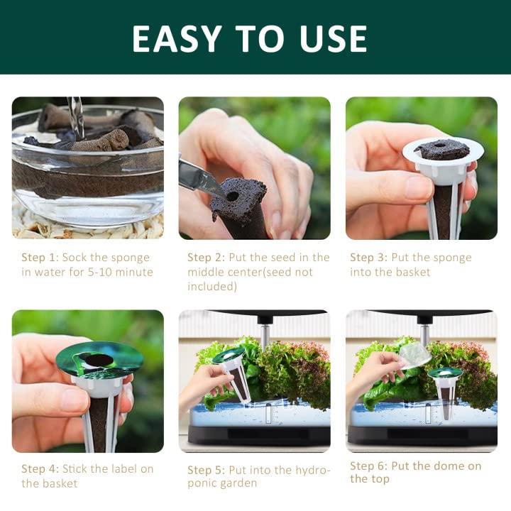 YBB 24 Sets Seed Pod Kit for Aerogarden, Hydroponics Grow Anything Kit Garden Seed Starting System Indoor Hydroponics Supplies with Seed Dispenser