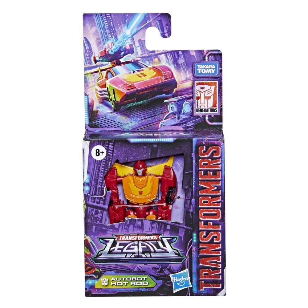 Transformers Toys Generations Legacy Core Autobot Hot Rod Action Figure - Kids Ages 8 and Up, 3.5-inch