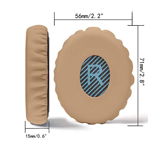 OE2 Ear Pads, Replacement Soft Protein Leather Pads Memory Foam Cushions Earpads Muffs for Bose SoundLink On-Ear Wireless Headphones, Bose On-Ear 2 (OE2) and Bose SoundTrue On-Ear Headphones - Brown
