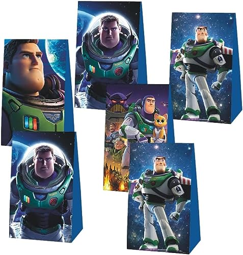 NF Orange 18pcs Buzz Lightyear Party Gift Bag,Birthday Party Decorations Supplies. (18 Counts)