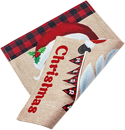 hogardeck Merry Christmas Garden Flags, Vertical Double Sided Burlap Yard Flag, Christmas Banner Outdoor Indoor Christmas Decorations