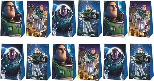 NF Orange 18pcs Buzz Lightyear Party Gift Bag,Birthday Party Decorations Supplies. (18 Counts)