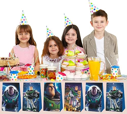 NF Orange 18pcs Buzz Lightyear Party Gift Bag,Birthday Party Decorations Supplies. (18 Counts)