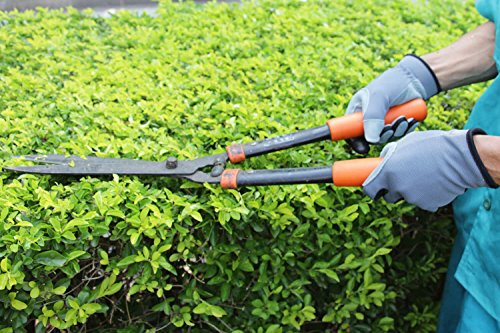 OZERO Utility Work Gloves Flex Deerskin Leather Touch Screen Garden Glove for Yard Working/Gardening/Bike Cycling/DIY/Mechanic for Women and Men (Gray,Small)