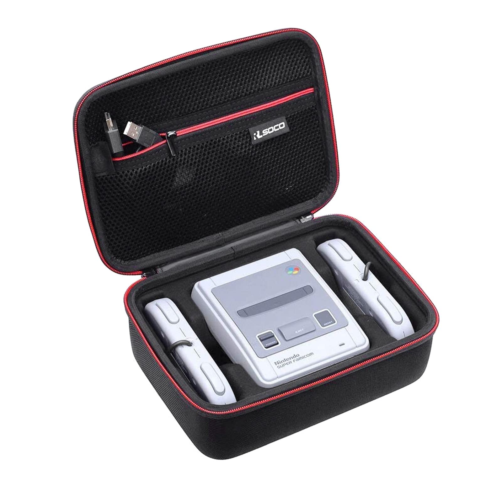 RLSOCO Carrying Case for Nintendo Entertainment System NES Classic Edition/Super NES Classic Mini, Protective Storage Case for Console and Controller(Case Only)