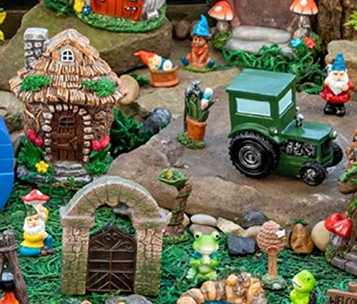 Fairy Garden Forest Figurine, Fairy House, Resin Miniature, 4"
