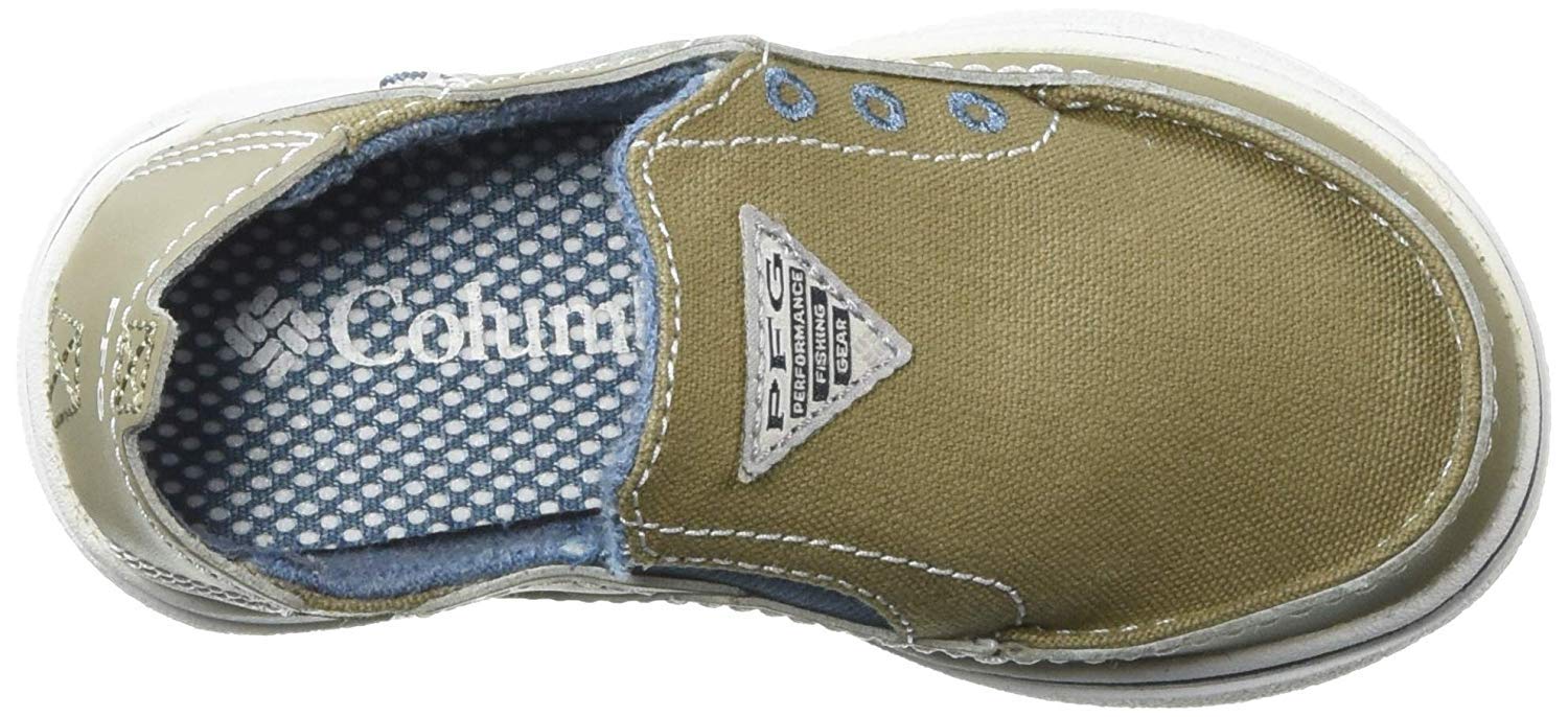 Columbia unisex child Youth Bahamaâ„¢ Pfg Uniform Dress Shoe, Pebble, White, 6 Big Kid US
