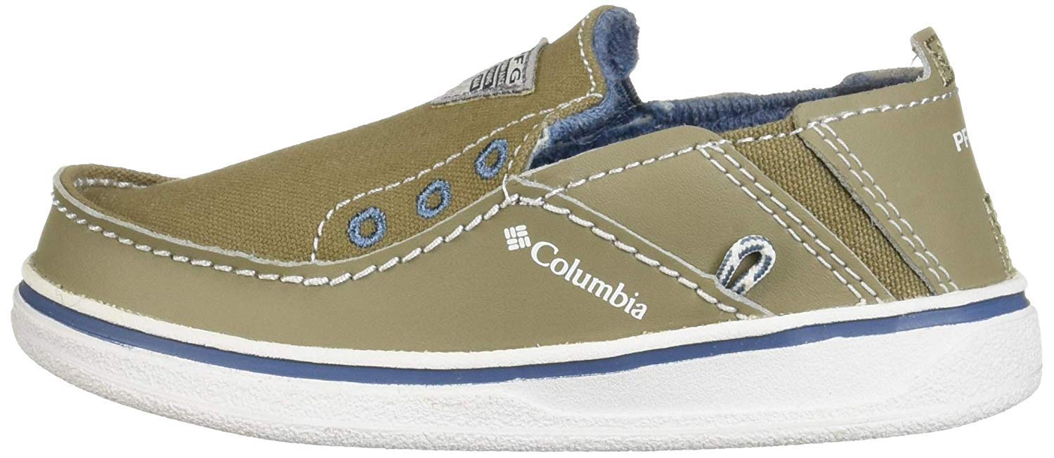 Columbia unisex child Youth Bahamaâ„¢ Pfg Uniform Dress Shoe, Pebble, White, 6 Big Kid US