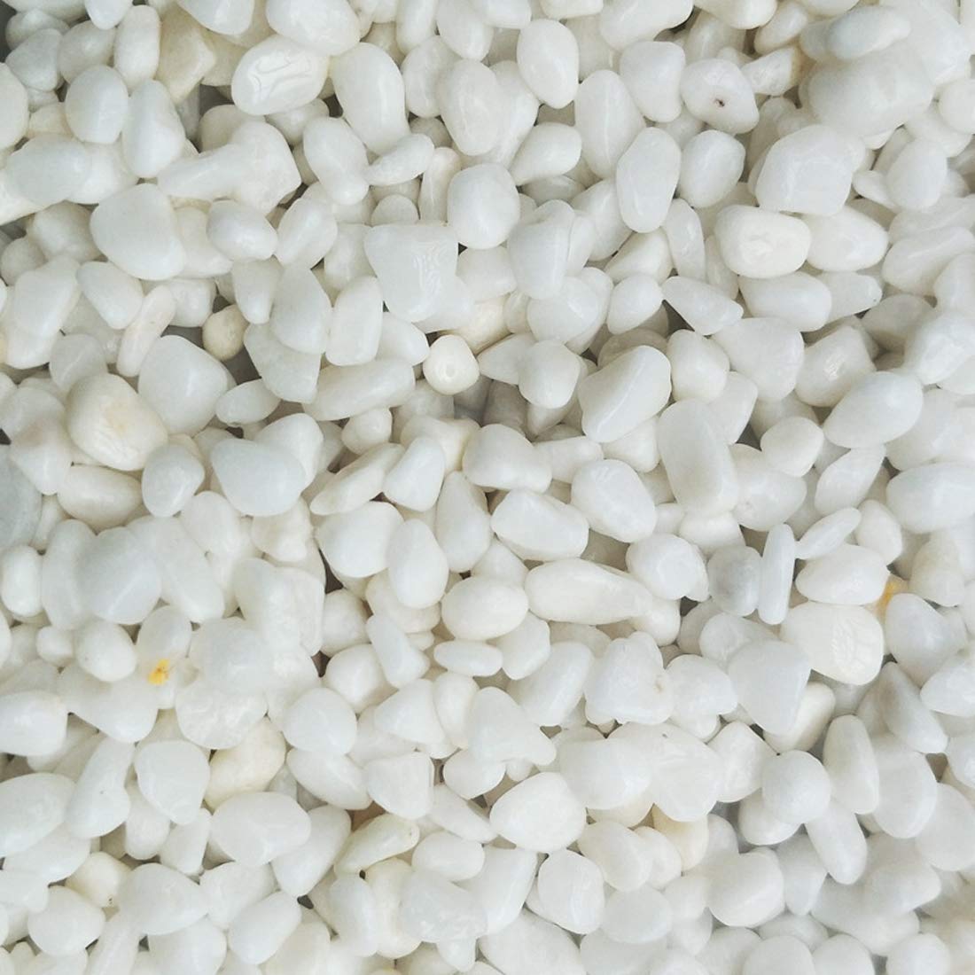 JZMYXA Aquarium Decorative Sands White Gravel Pebbles Fit for Aquariums Succulent Plants Terrarium Landscape, 2 Pounds