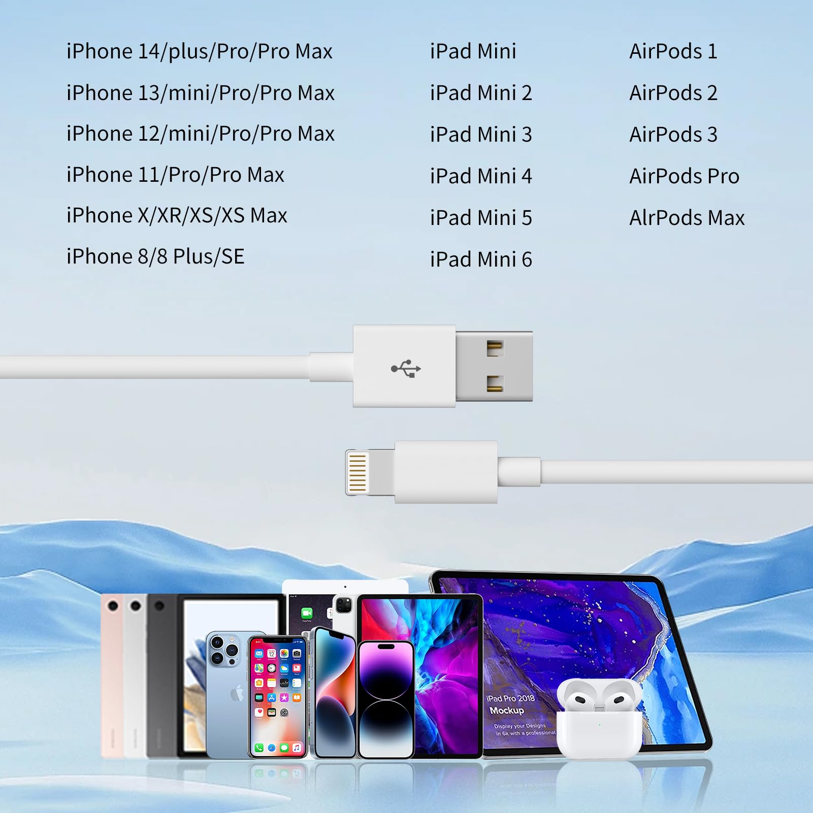 IDISON iPhone Charger 3 Pack 6FT,[MFi Certified] USB to iPhone Cable Fast Charging iPhone Charger Cord Compatible with iPhone 14 13 12 11 Pro Max XR XS X 8 7 6 Plus SE and More