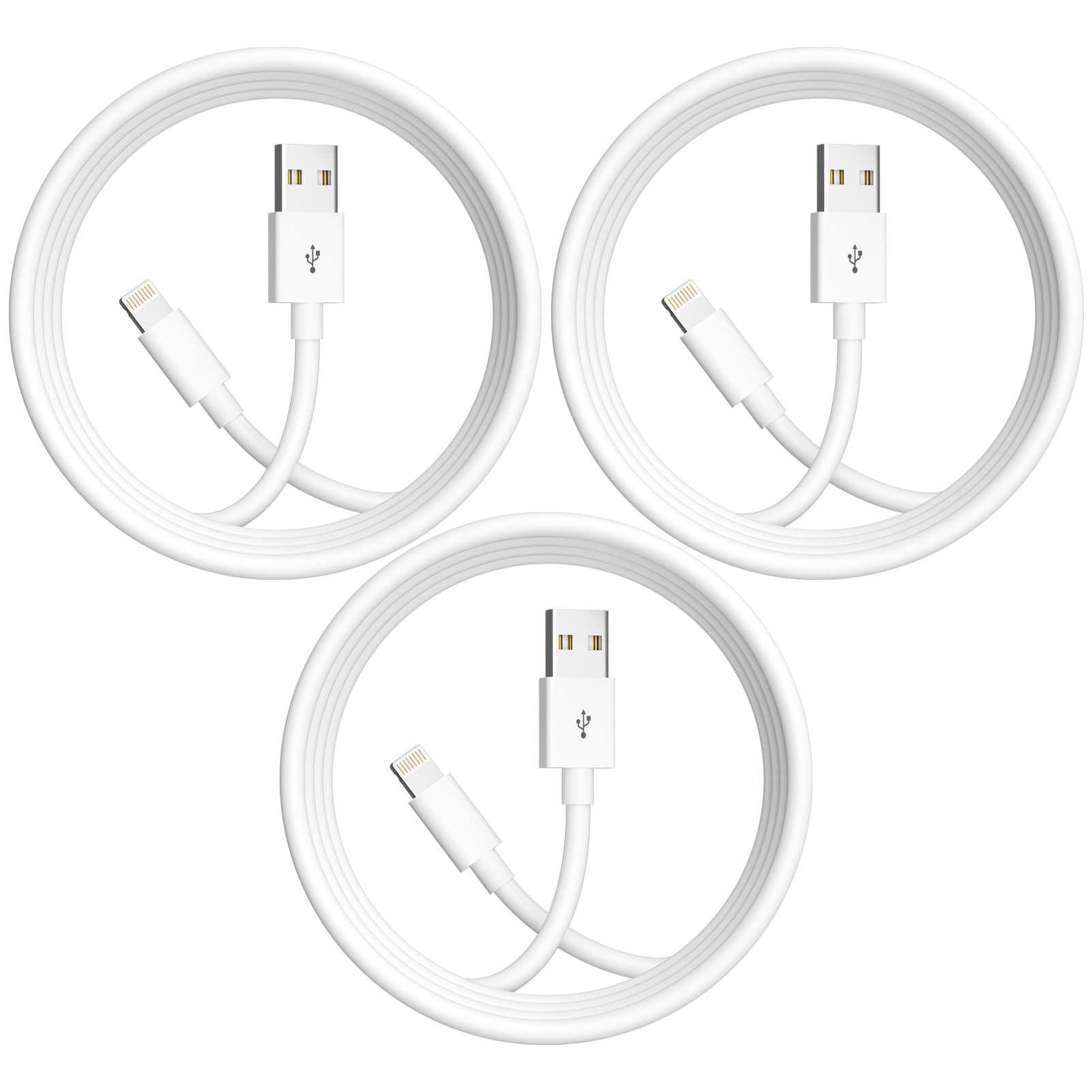 IDISON iPhone Charger 3 Pack 6FT,[MFi Certified] USB to iPhone Cable Fast Charging iPhone Charger Cord Compatible with iPhone 14 13 12 11 Pro Max XR XS X 8 7 6 Plus SE and More