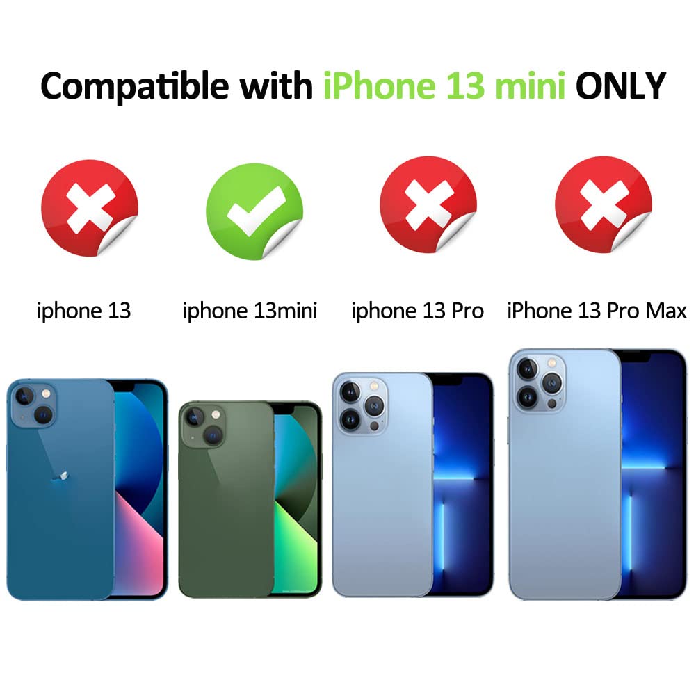 Black Sim Card Tray Compatible with iPhone 13 Mini Sim Card Tray Holder Slot Replacement (Midnight)