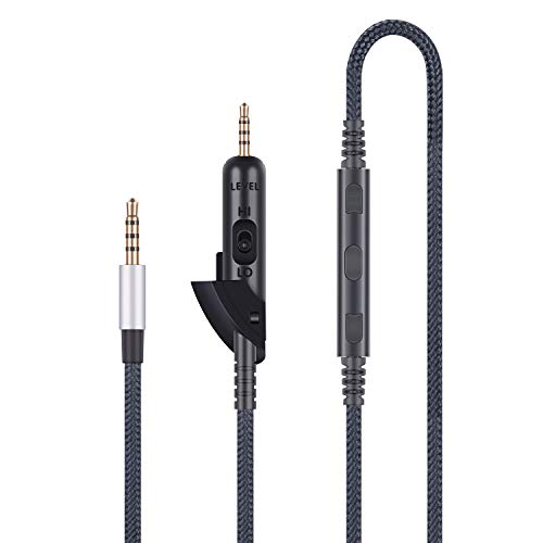 ABLET Audio Cable Replacement Cord with in-Line Mic Remote Volume Control Compatible with Bose QC15 QuietComfort 15 Headphones, Audio Cord Compatible with iPhone