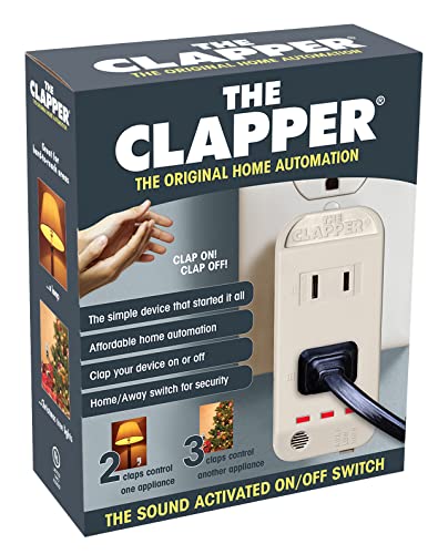 The Clapper, The Original Home Automation Sound Activated Device, On/Off Light Switch, Clap Detection - Kitchen Bedroom TV Appliances - 120v Wall Plug Smart Home Technology, As Seen On TV Home Gift