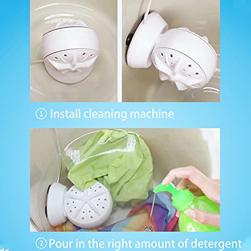 Portable Washing Machine, Mini Washing Machine Portable Multifunctional Washer Ultrasonic Washing Machine 100‑240V(U.S. regulations)