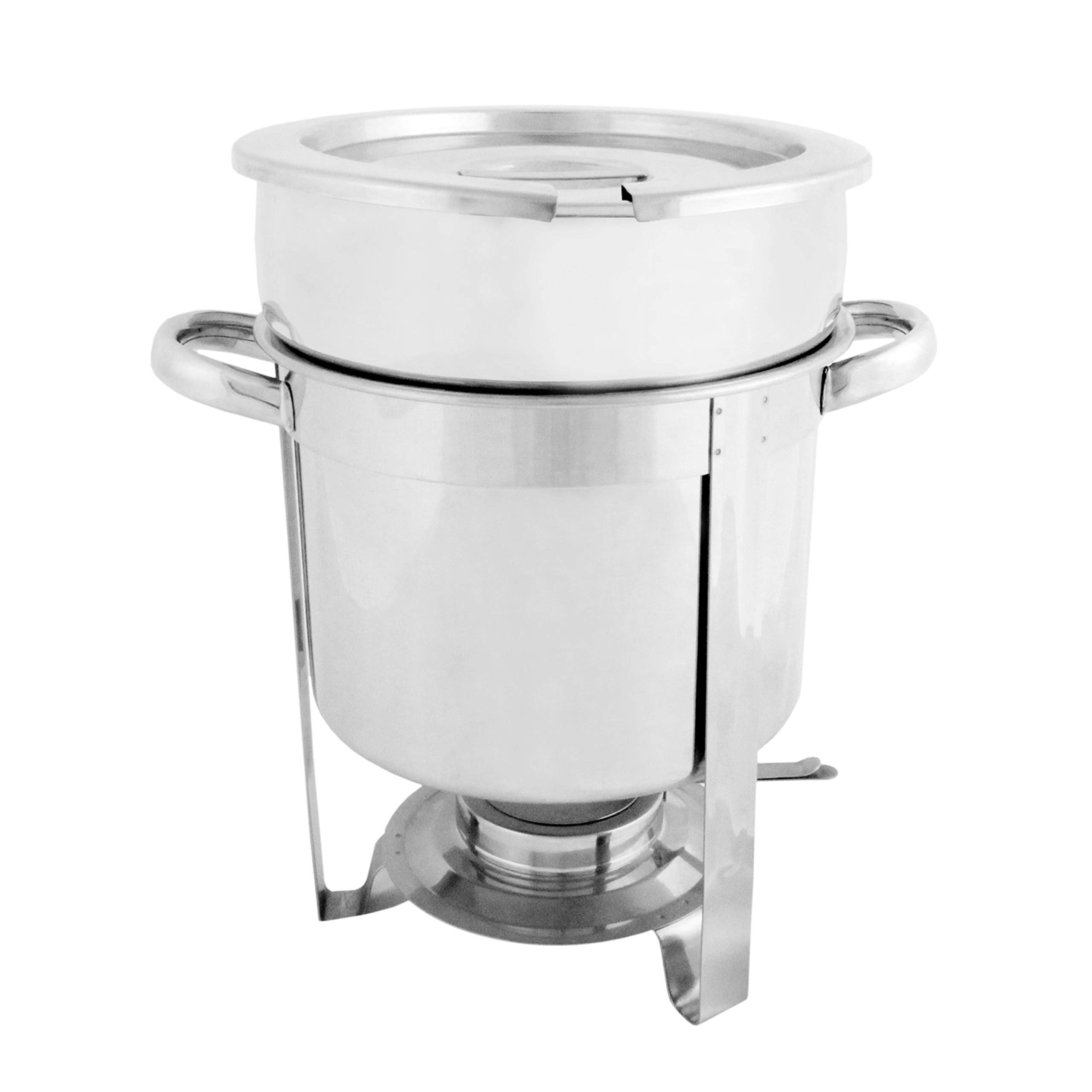 Restaurant Essentials Stainless steel 7 quart round marmite chafer, comes in each
