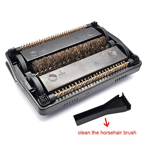 EZ SPARES Quiet Carpet Sweeper, Floor Sweeper with Horsehair Roller Brush Strong,Suitable for Carpet Cleaning Power,Bristle Sweeper,Great for House,Office,Kitchen,Carpet(Blue)