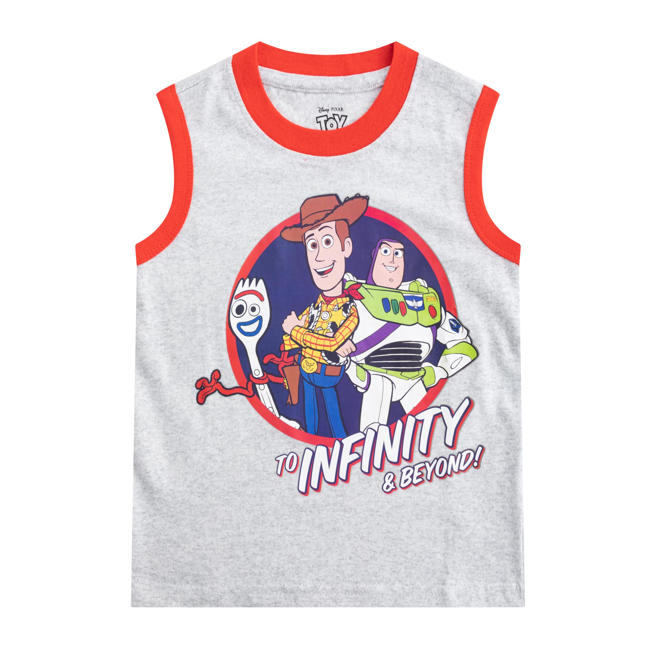 Disney Toy Story Woody & Buzz Lightyear Boys’ 2 Pack Tank Top for Toddler and Little Kids - Blue/Grey
