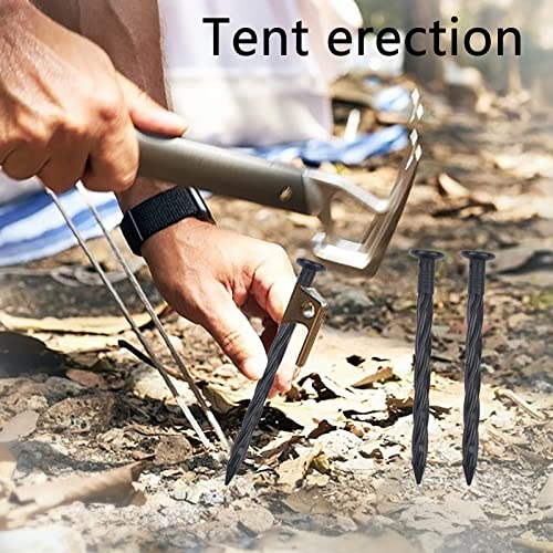 craftshou 118 Pieces 8 Inch Landscape Edging Stakes Plastic Edging Nails Garden Spiral Nylon Anchoring Spikes for Holding Garden Edging Border,Artificial Turf,Landscape Fabric,Tents and Rain Tarps