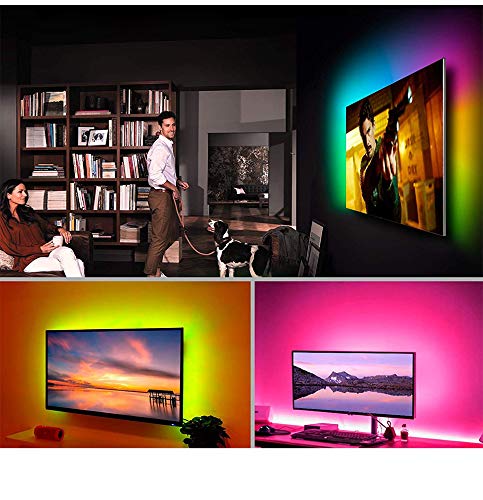 50FT Smart LED Strip Lights, Sync to Music with 40 Key Remote Controller,Lighting Strips with App Control LED Lights for Bedroom,Christmas Lights decration (Multi-Colored, 50FT)