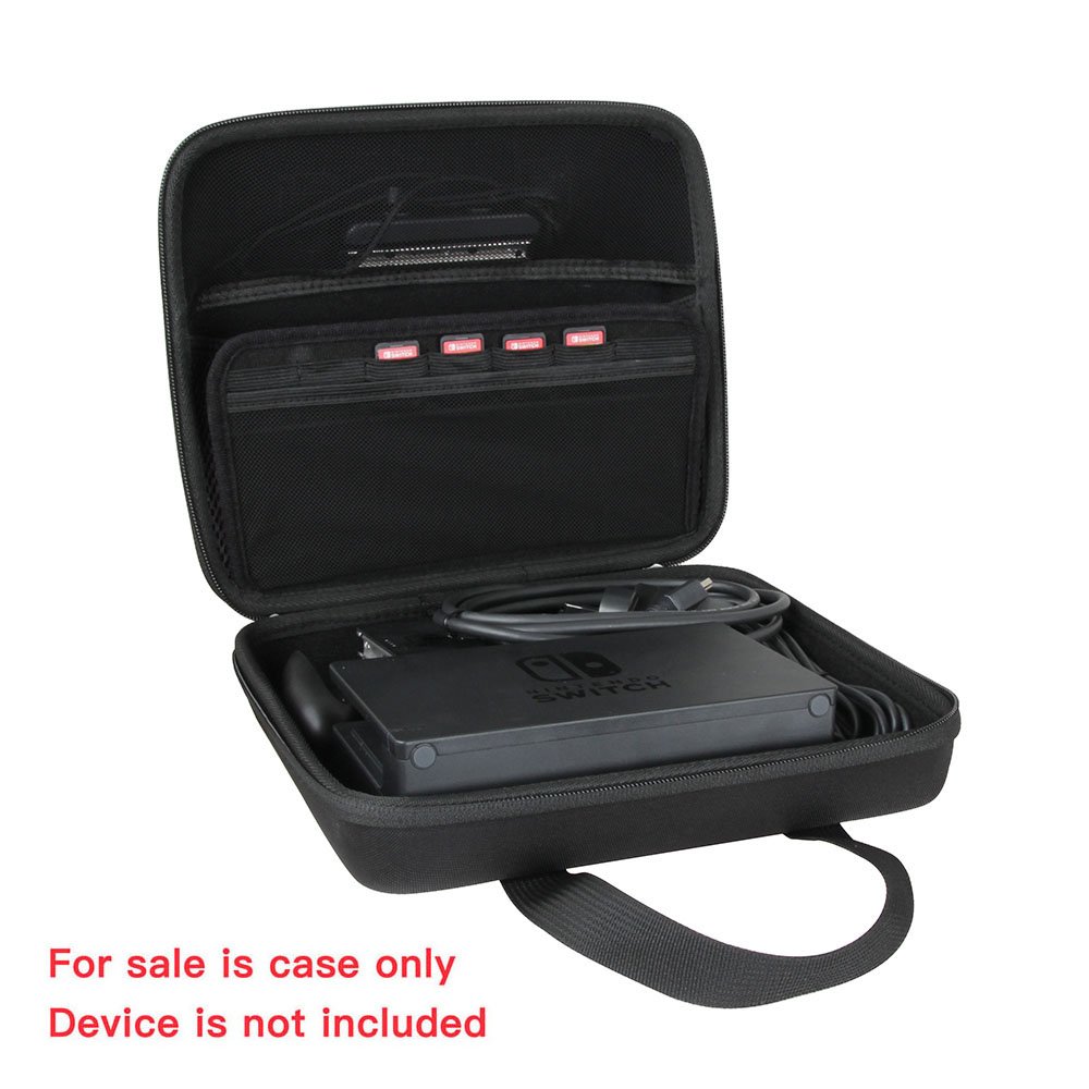 Hermitshell Hard EVA Travel Black Case Fits Nintendo Switch System