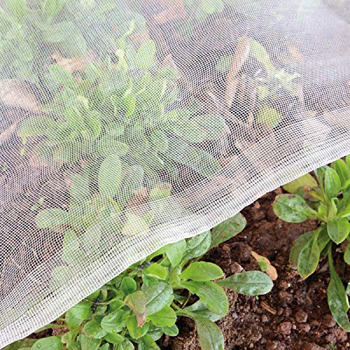 Garden Netting Pest Barrier: 4'x10'(2 Pack) Fine Bug Netting for Garden Protection Row Cover Raised Bed Screen Mesh Greenhouse Mosquito Net, Protecting Tree Plants Vegetable Flowers Fruits