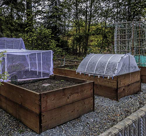 Garden Netting Pest Barrier: 4'x10'(2 Pack) Fine Bug Netting for Garden Protection Row Cover Raised Bed Screen Mesh Greenhouse Mosquito Net, Protecting Tree Plants Vegetable Flowers Fruits