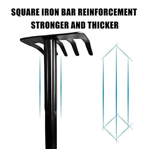 CGT Gardening Hand Tools Set, 5 Piece Refined Iron Garden Work Kit with Non-Slip Ergonomic Handle for Digging Planting, Outdoor Gardening Gifts for Women and Men