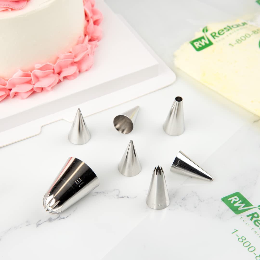 Restaurantware Pastry Tek Piping Tip 1 Round Round Tip For Icing - #1 Corrosion-Resistant Stainless Steel Icing Tip Dishwasher-Safe Decorate Cupcakes Cakes or Cookies