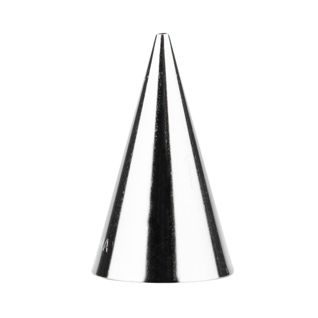 Restaurantware Pastry Tek Piping Tip 1 Round Round Tip For Icing - #1 Corrosion-Resistant Stainless Steel Icing Tip Dishwasher-Safe Decorate Cupcakes Cakes or Cookies