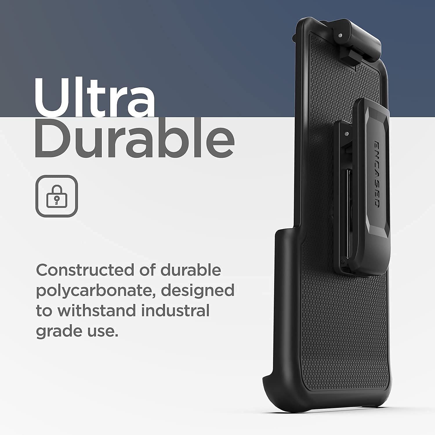 Encased Thin Armor Designed for iPhone 13 Mini Belt Clip Case, Slim Fit Phone Case with Holster (iPhone 13 Mini)