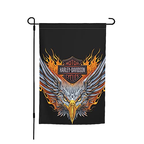 JJDOWN Motorcycle Garden Flag 12x18 Inch Outdoor Camping Flag Decorations Party Supplies, Welcome Flags for Home Outdoor Indoor Decor