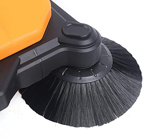 YIYIBYUS Hand-Push Sweeping Sweeper,26 Inch 15L Industrial Manual Push Sweeper Foldable Walk-Behind Floor Sweeping Machine for Clean up Garden Warehouse Road School Hotel